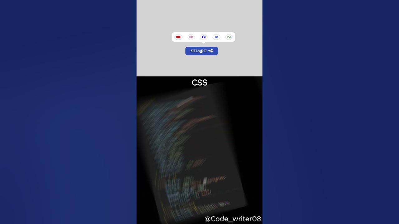 Animated Share button using HTML and CSS | CSS tips and tricks | #shorts #webdesign #html #css ...