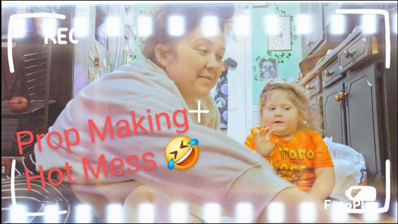 Prop Making w/ a Toddler & Cat... HOT MESS - YouTube