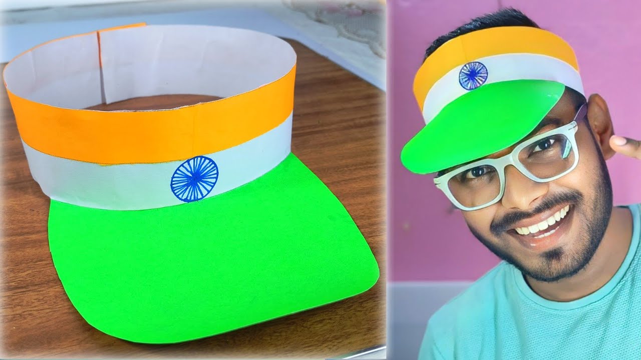 How to make Tricolour Paper Cap | Independence Day Craft Ideas - YouTube