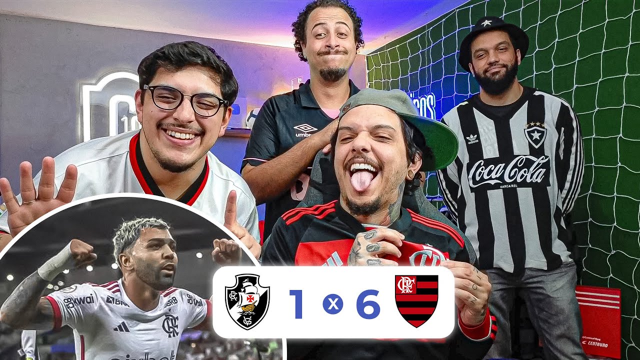 REACT - FLAMENGO 6 X 1 VASCO - MAIOR GOLEADA DA HISTÓRIA - RODADA 7 ...