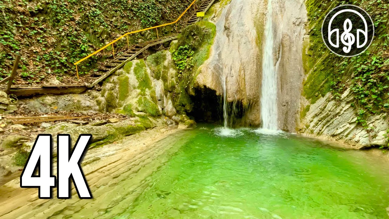 Beautiful mountain waterfall with crystal clear water - YouTube