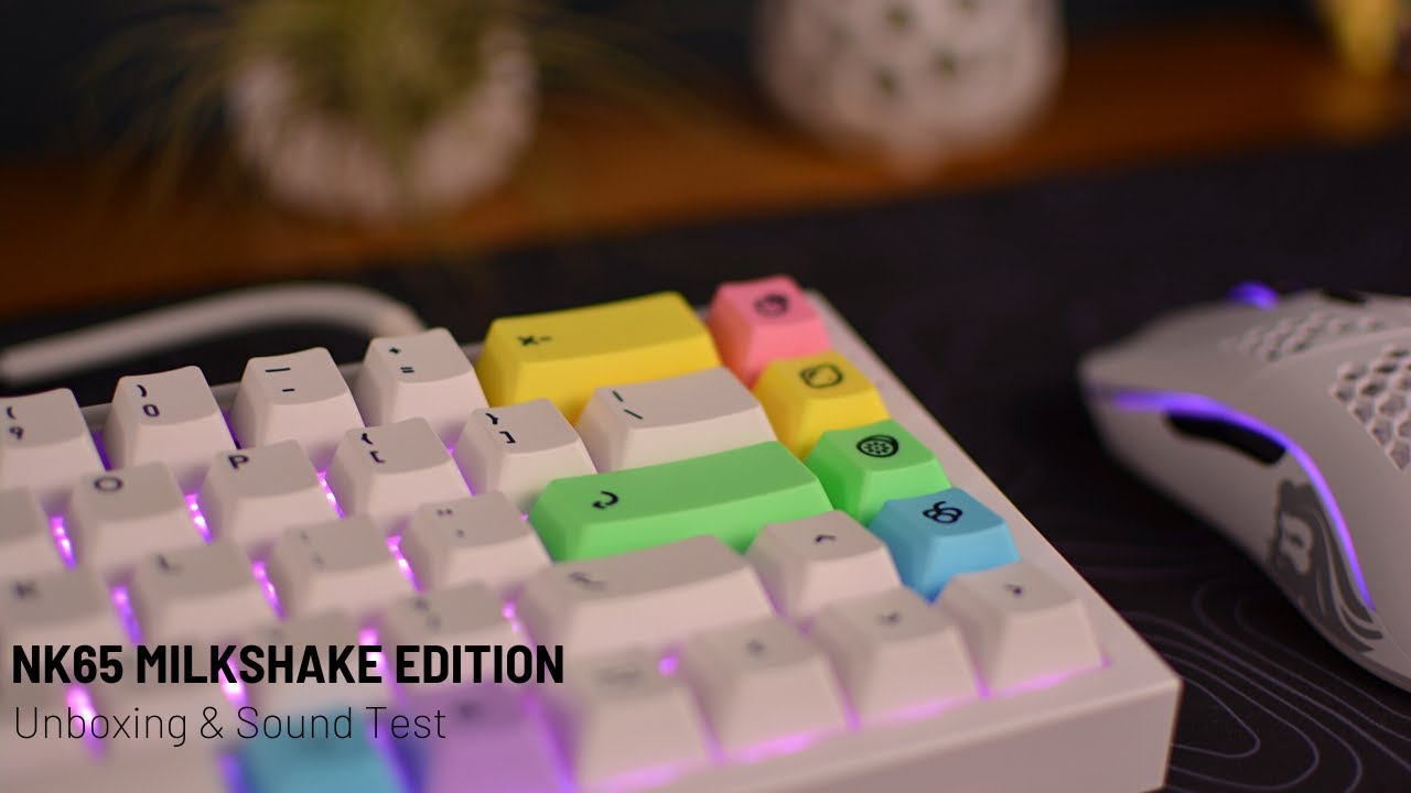 NK65 Milkshake Edition Unboxing & Sound Test | Silk Milkshake Switches ...