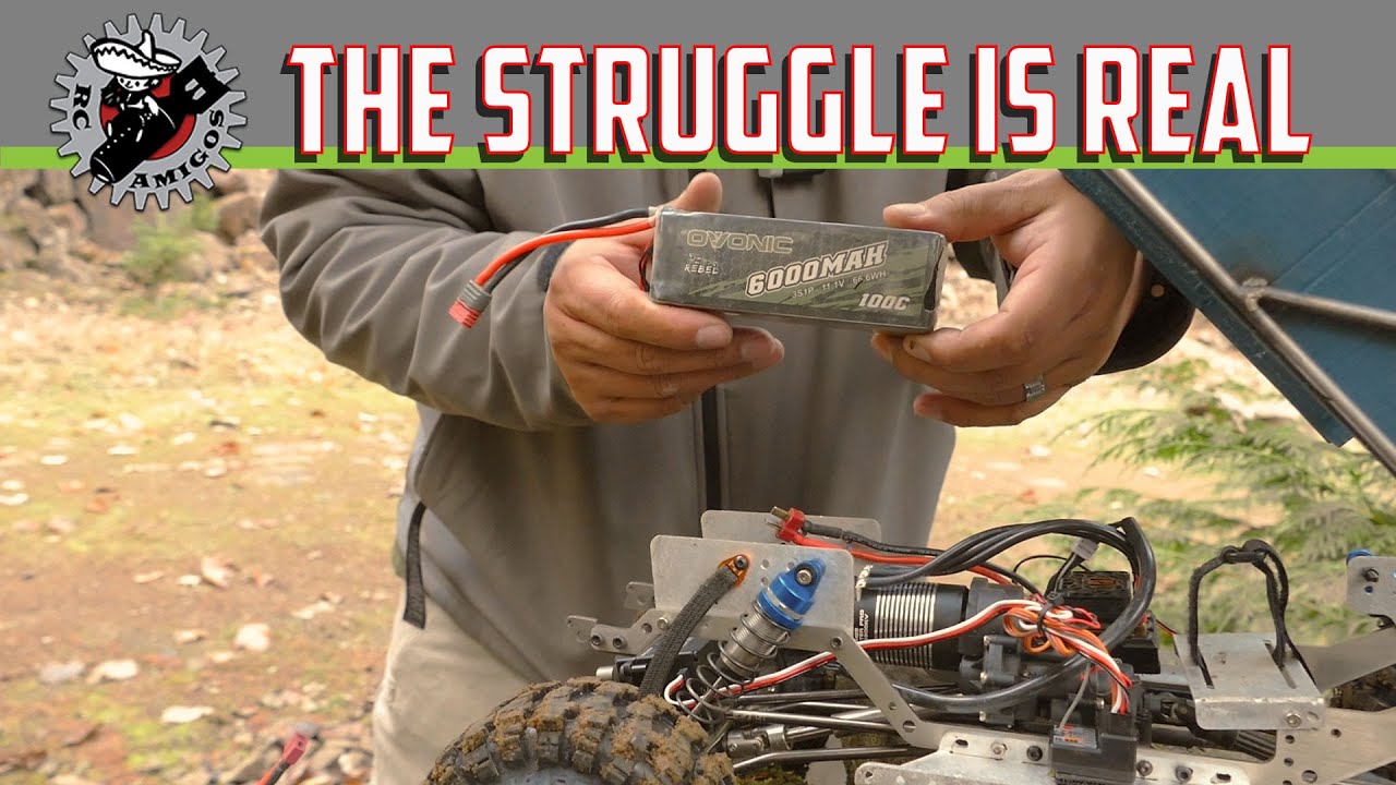 The Struggle is Real: Changing an RC Crawler Battery in the Wild - YouTube