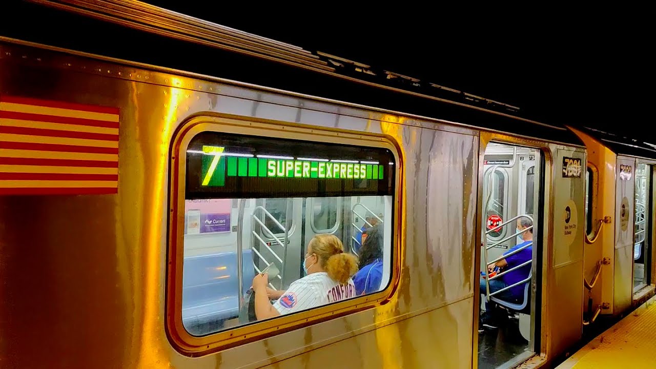 NYC Subway R188 (7) Mets Super Express Train Ride - Willets Point to 34 ...