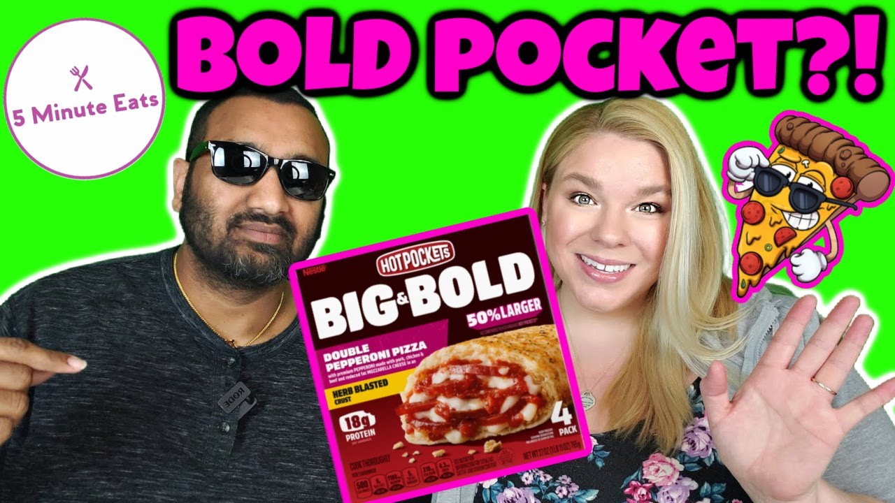 Hot Pockets Big & Bold Double Pepperoni Pizza Review - YouTube