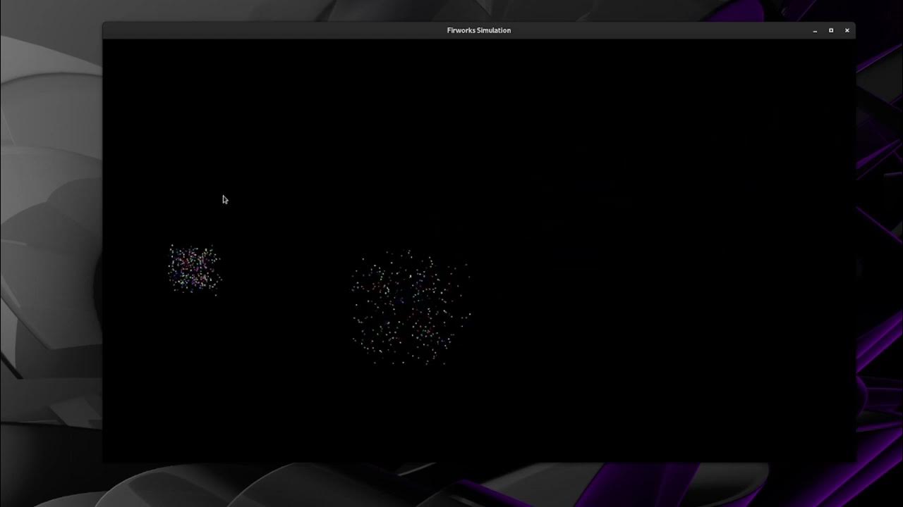 Fireworks simulation in C++ and SFML - YouTube