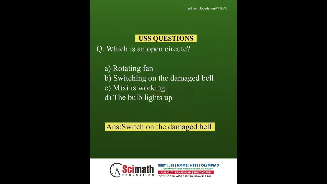 USS EXAM 2025 | BASIC SCIENCE QUESTIONS | SCIMATH FOUNDATION - YouTube
