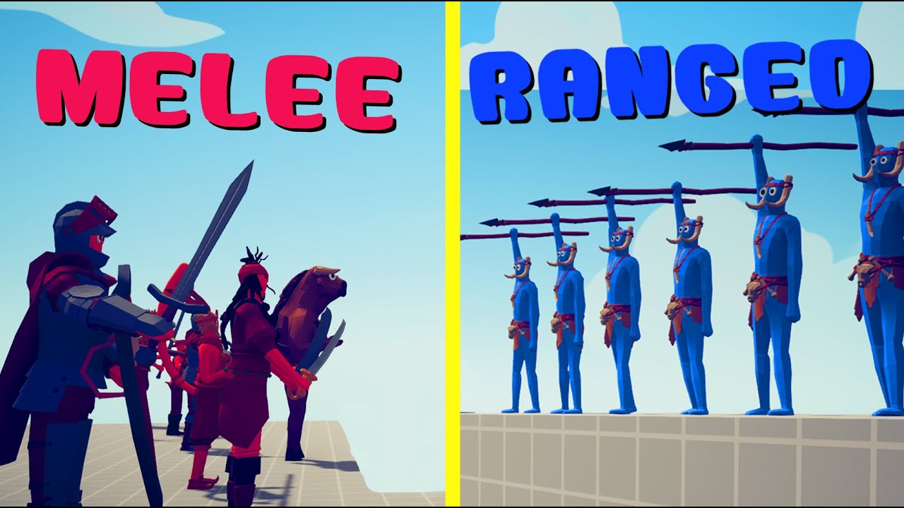 MELEE TEAM vs RANGED TEAM (classic units all factions) | TABS - Totally ...
