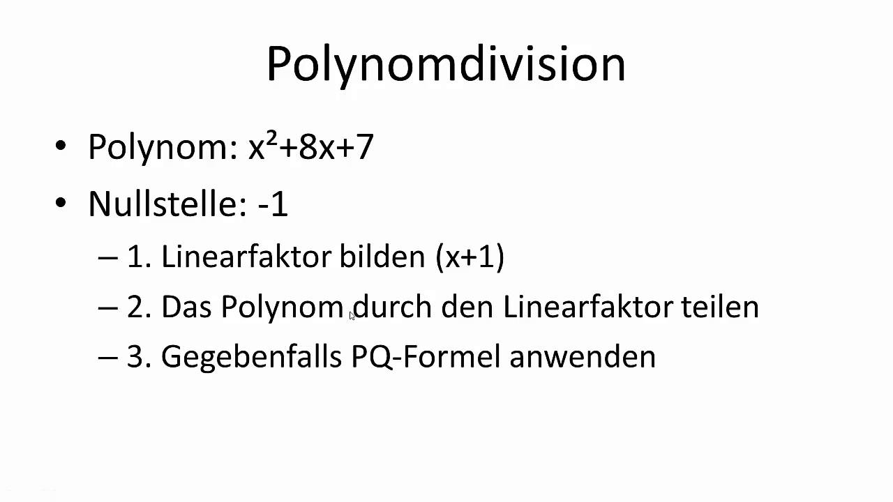 Polynomdivision - Einfache Polynomdivision Tutorial - YouTube