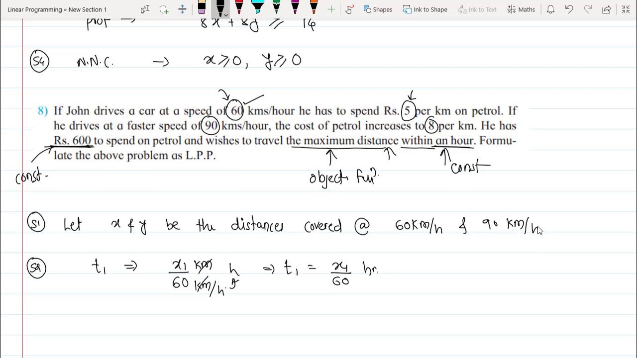 Lect 8: Exercise 7.3 Part 2|Formulation of Linear Programming Problem| Decision Variables ...