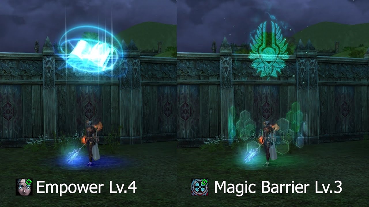 Lineage 2 Essence | new Empower & Magic Barrier animation - YouTube