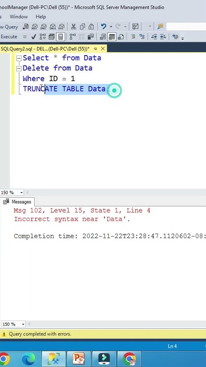 Difference Between Delete Truncate and Drop Table in SQL - YouTube