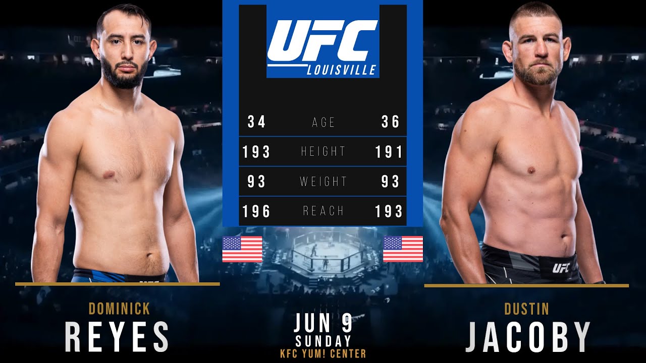 DOMINICK REYES vs DUSTIN JACOBY FULL FIGHT UFC LOUISVILLE - YouTube