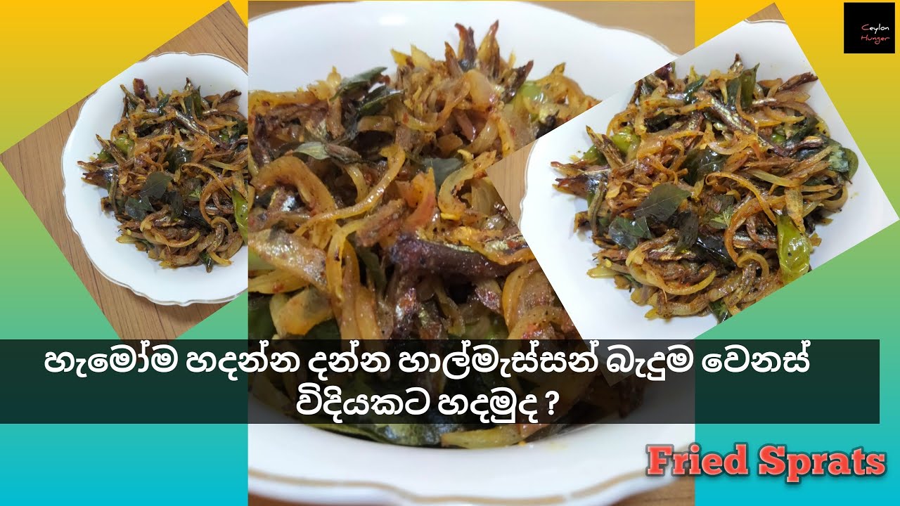 හරිම රසට සුවදට මම හදාගන්න හාල්මැස්සන් බැදුම _Fried Sprats/Halmassan ...