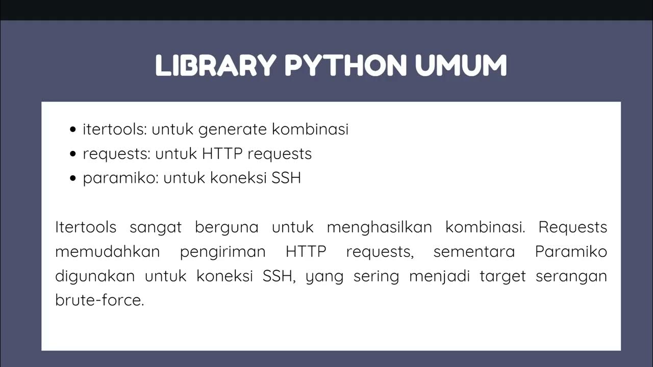Brute Force Attack Menggunakan Python dasar - YouTube