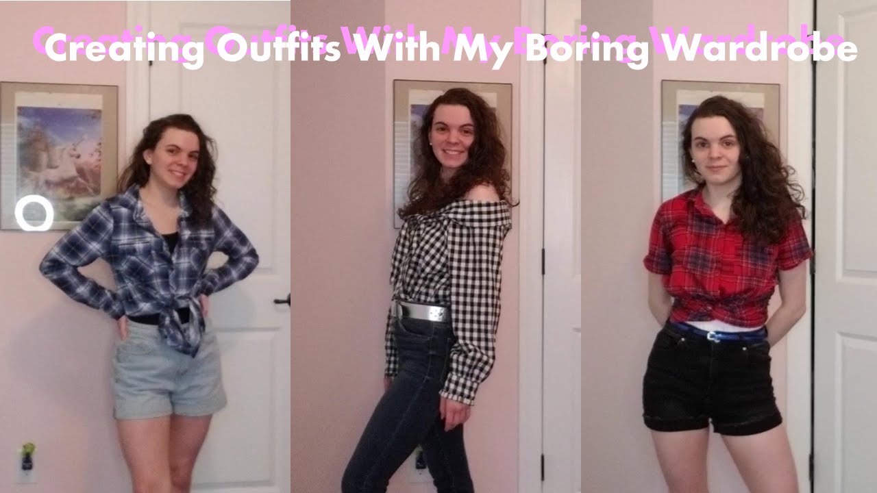 Creating Outfits With My Boring Wardrobe - YouTube