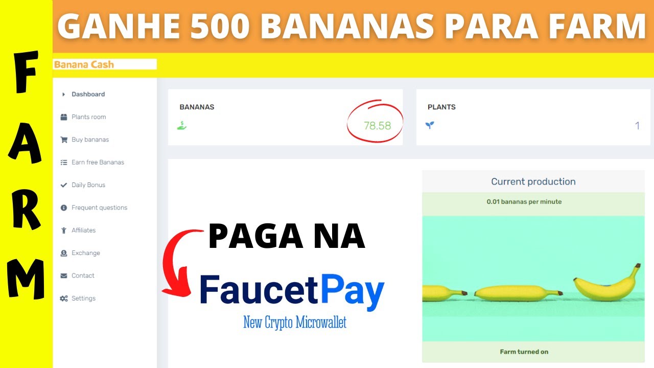 GANHE 500 TOKENS BANANA PAGA NA HORA SEM FEE PARA FARMAR - YouTube