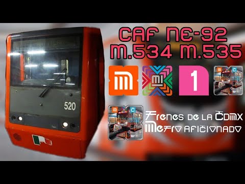 CAF NE-92 (M.534 M.535) DE LA LÍNEA 1 DEL METRO DE LA CDMX - YouTube