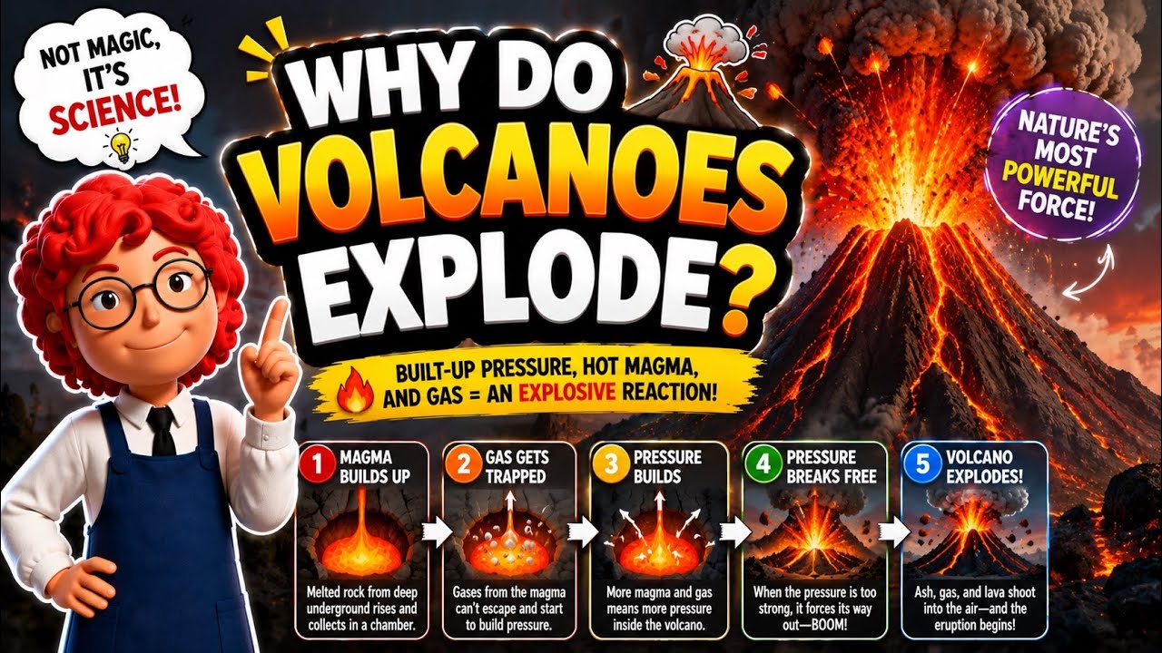 How Do Volcanoes Erupt? 🌋 | Fun Science for kids and parents | Super ...