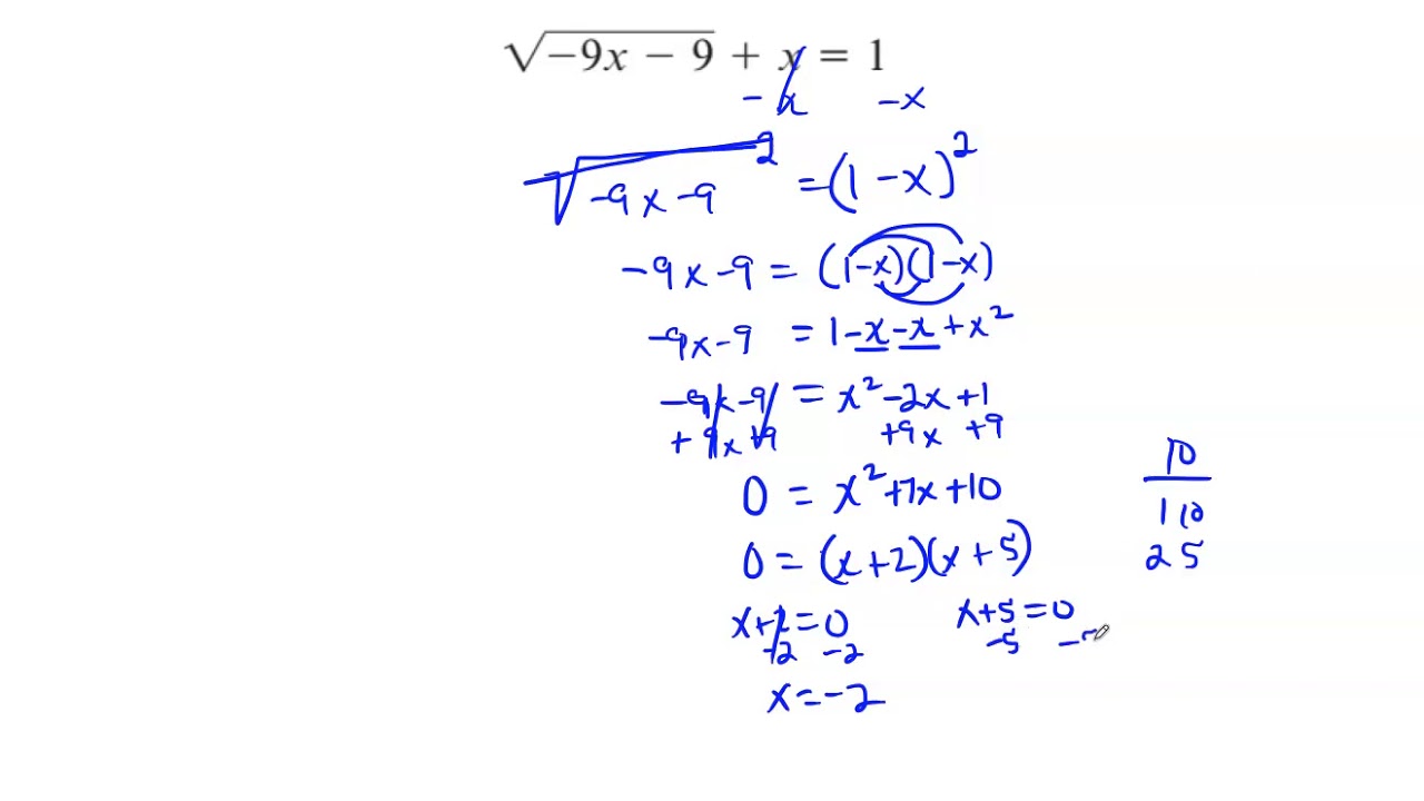 Radical Example 4 - YouTube