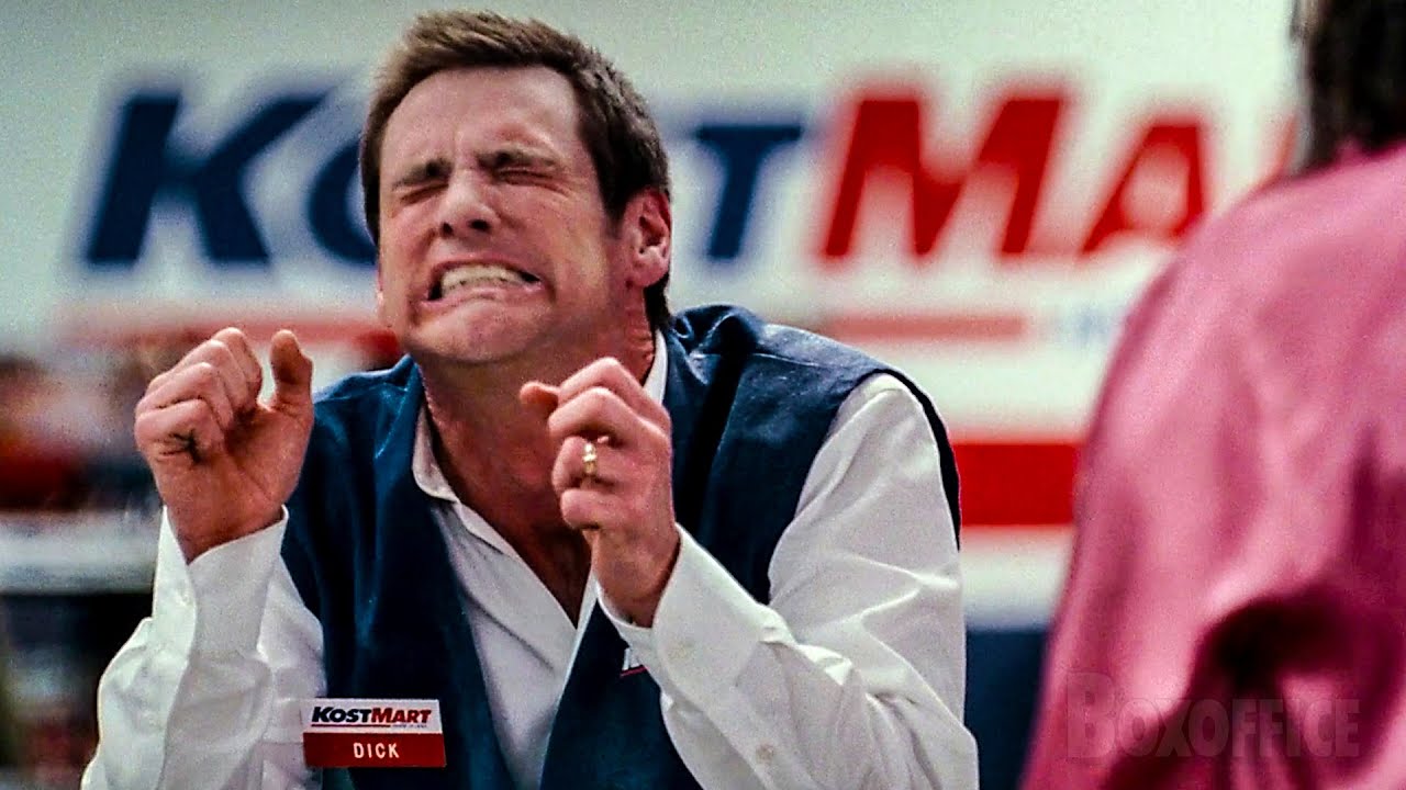 Il primo giorno di salario minimo di Jim Carrey | Dick & Jane ...
