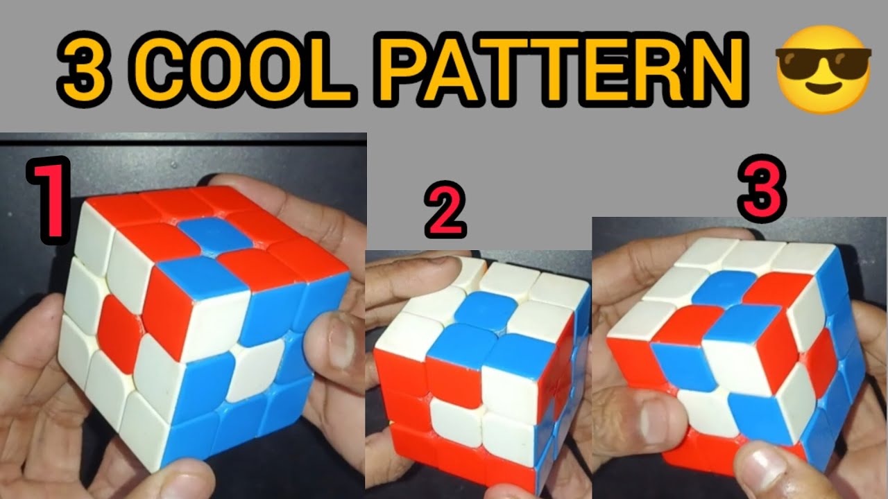 THREE COOL 😎 PATTERN ON 3X3 RUBIK'S CUBE - YouTube