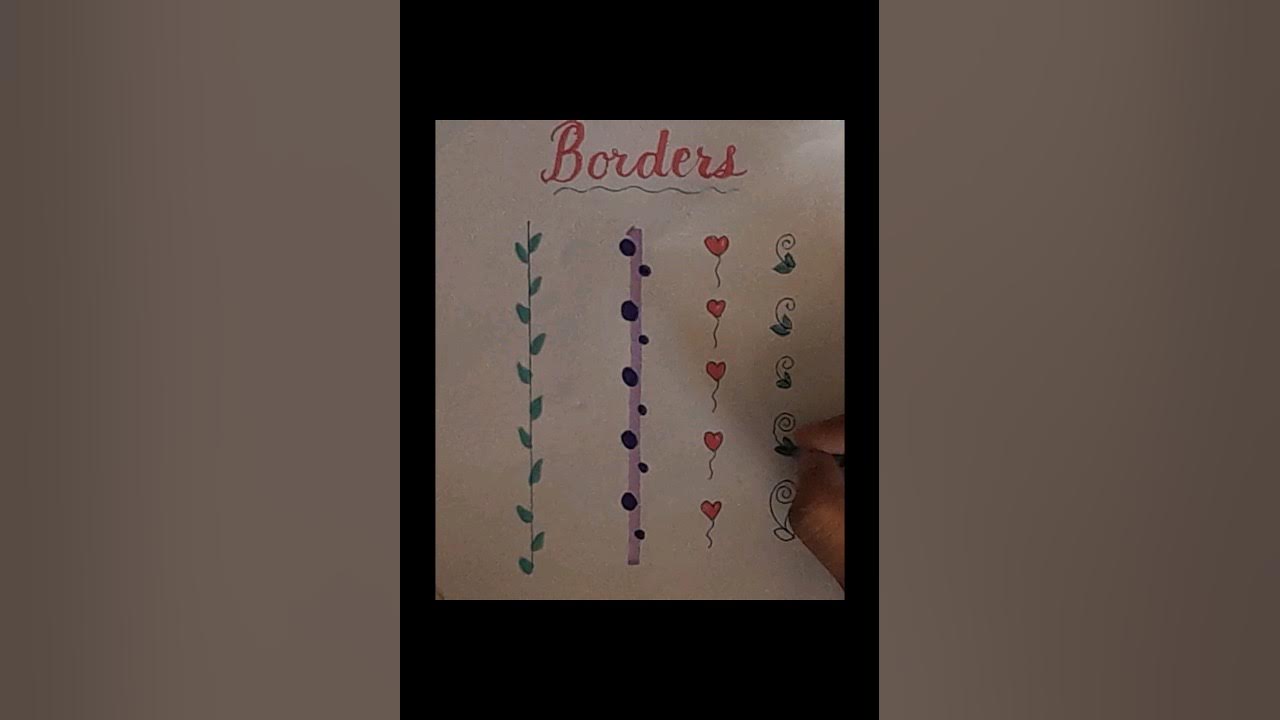 easy and helpful borders for students . - YouTube