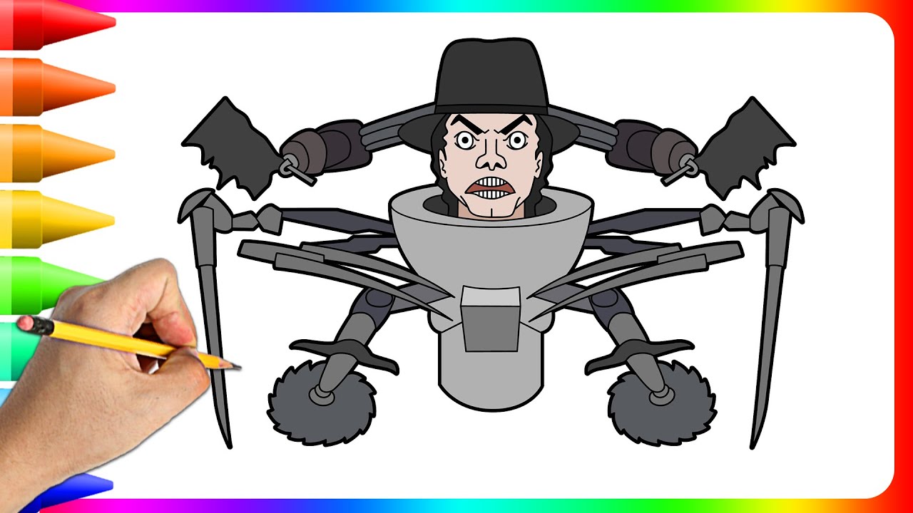 Easy Draw Michael Jackson skibidi toilet 69 part 1 - YouTube