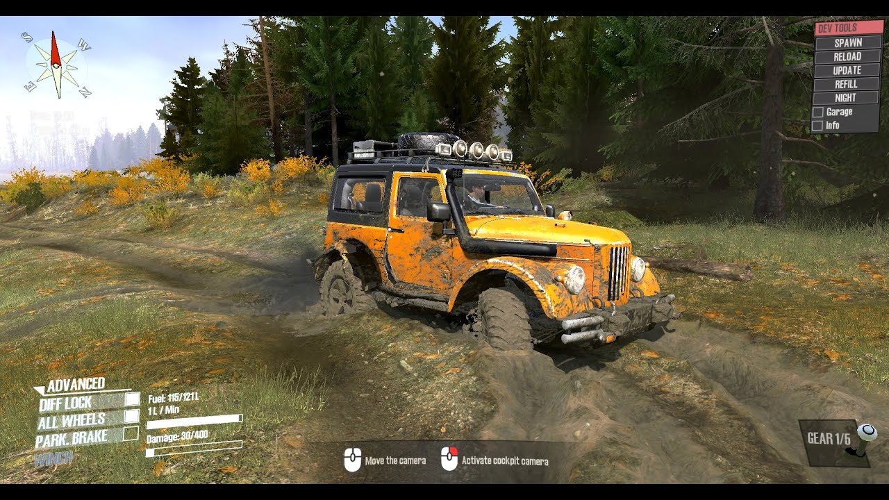 Мадраннер обзор мода GAZ-69 Tuning 2020 для Spintires: MudRunner - YouTube