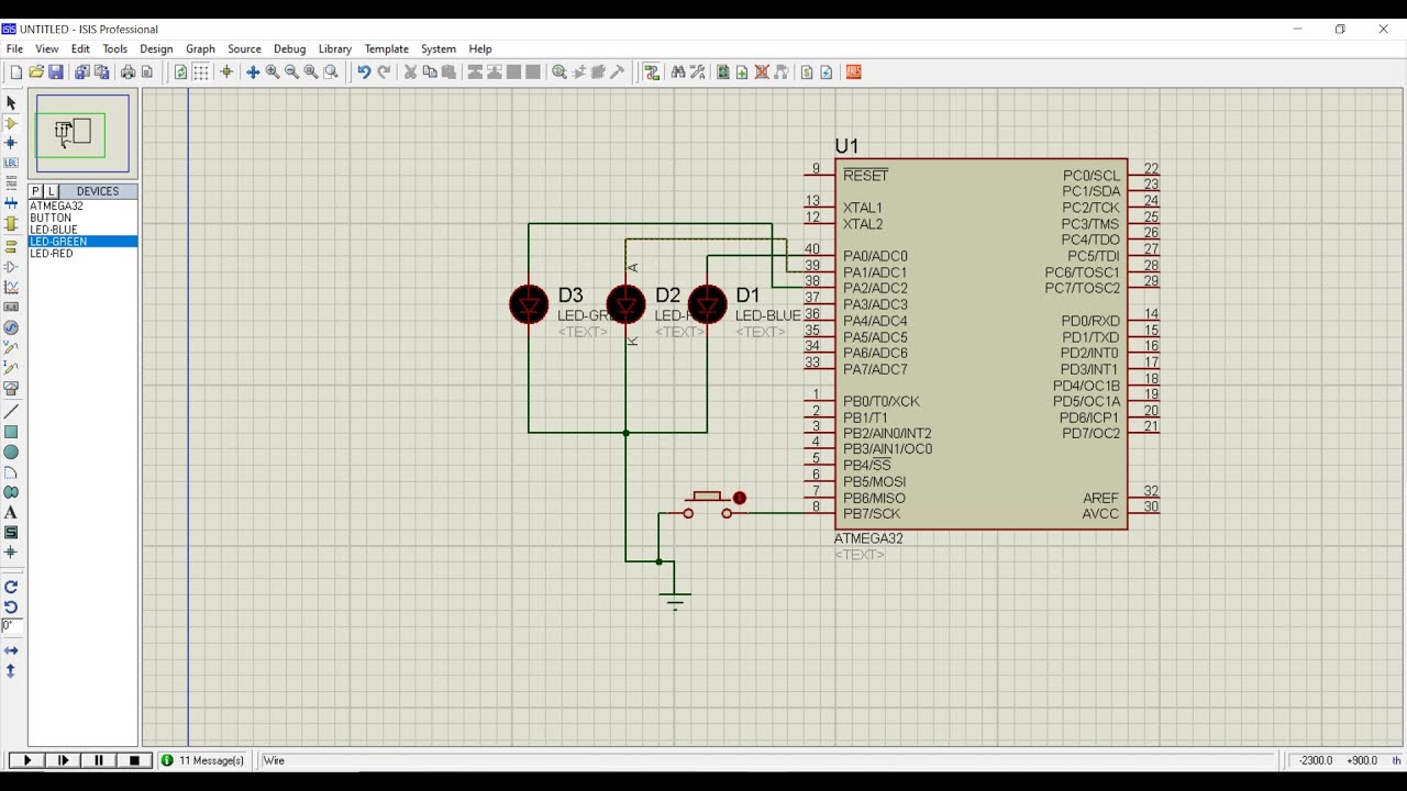 03 LEDs Control By PushButton - YouTube