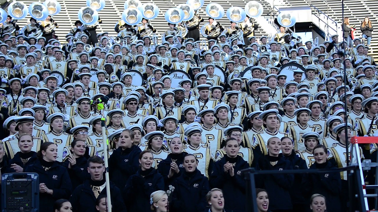 Purdue All-American Marching Band 2017 Postgame Hail Purdue - YouTube