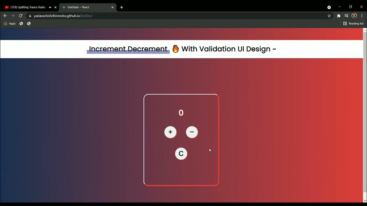 Increment Decrement React App With Validation React Js Ashish Yadav Youtube