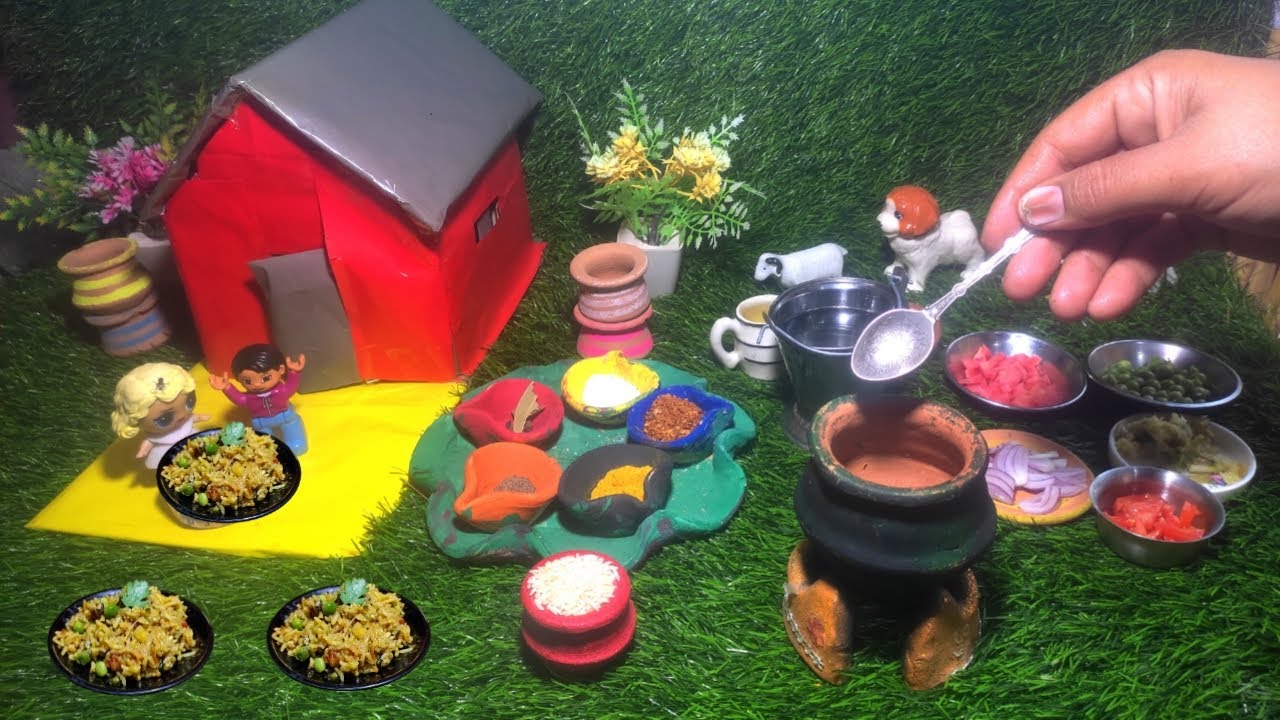 Mini food vegetable pulao | Simple pulao recipe | Make mini food - YouTube