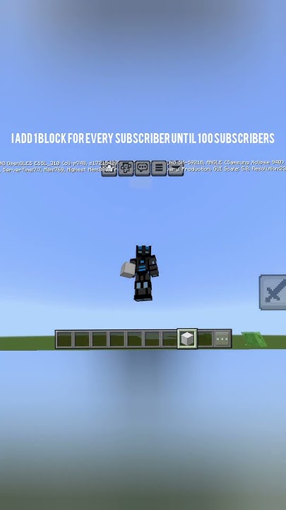 I add 1 block for every subscriber until 100 subscribers #minecraft #games - YouTube