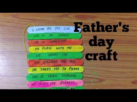 Ice cream stick craft|| Father's day craft ideas| - YouTube