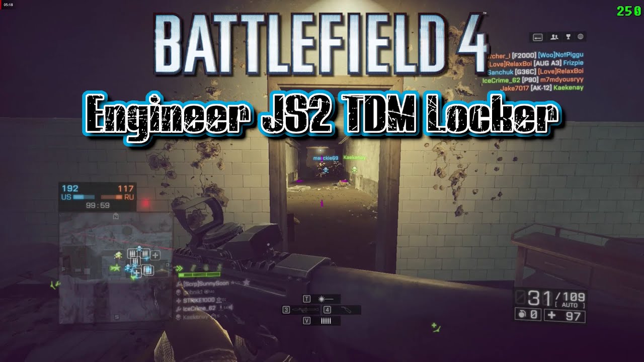 Engineer JS2 TDM Gameplay Operation Locker Battlefield 4 - YouTube