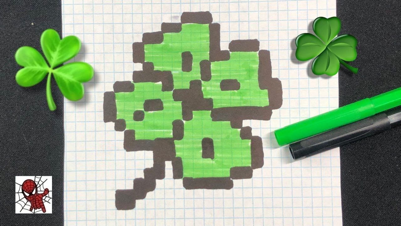 How to draw a clover Cell drawings - YouTube