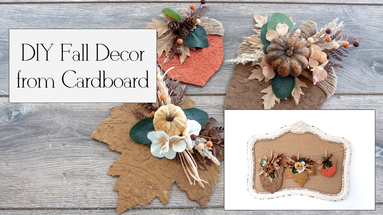 DIY Fall Decor from Cardboard - YouTube