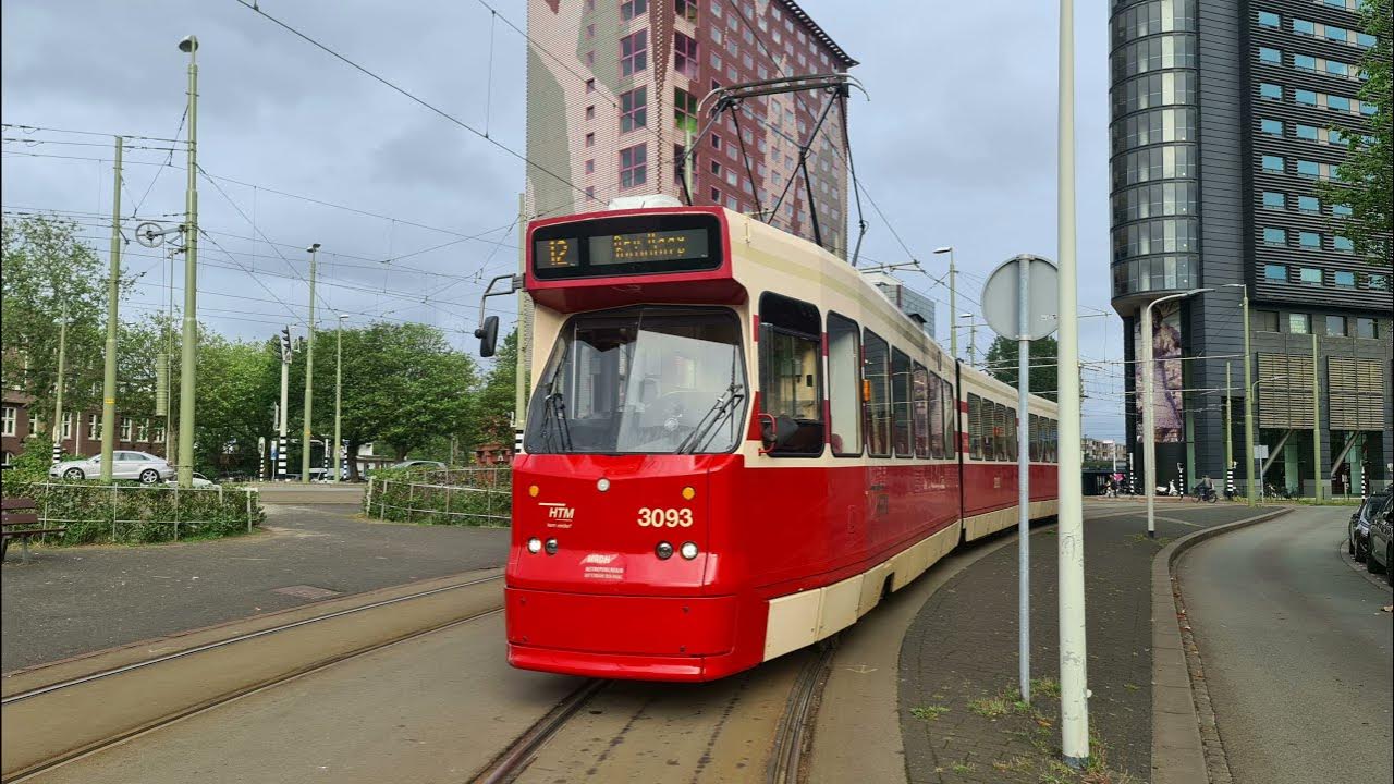 HTM tramlijn 12 Den Haag Duindorp - Station Hollands Spoor / Rijswijkseplein | BN GTL8 3093 ...