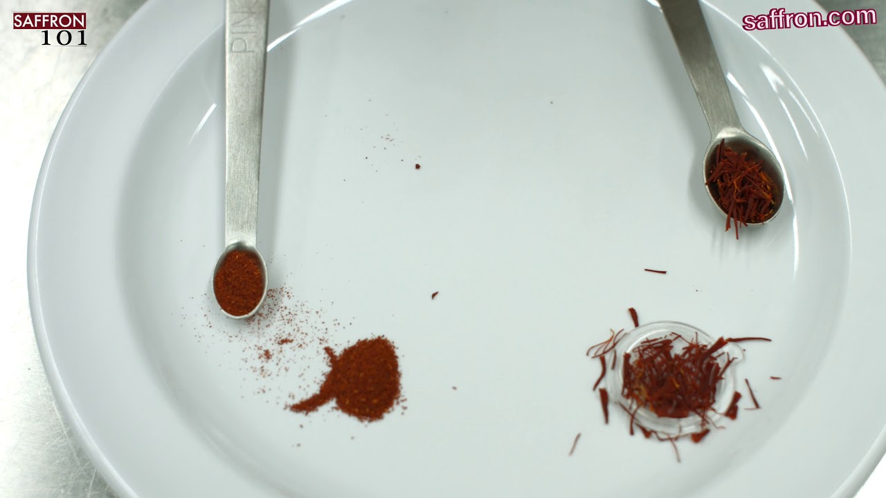 Measure saffron A TAD of threads to a PINCH of powder - YouTube