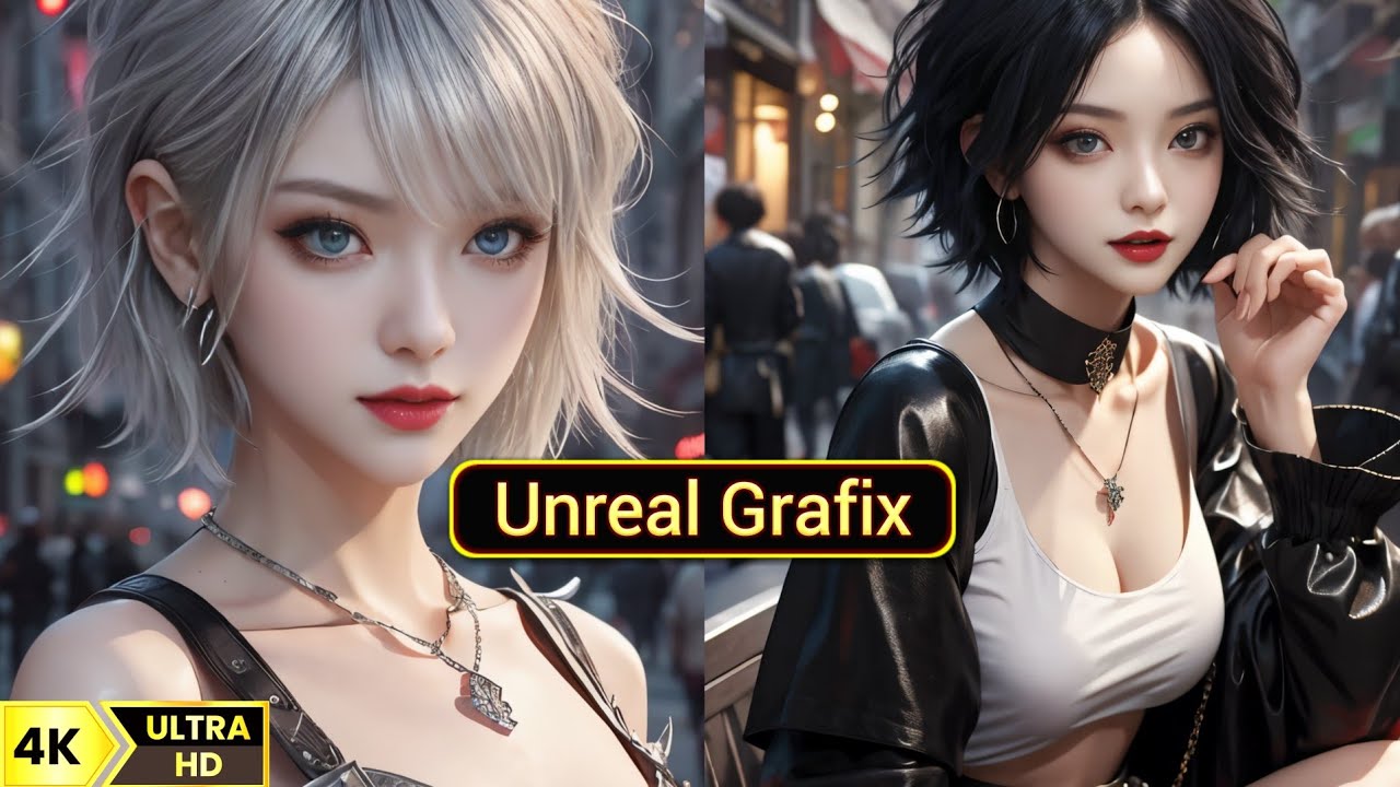 [4K60FPS] AI Semi Realistic Anime Lookbook @UnrealGrafix - YouTube