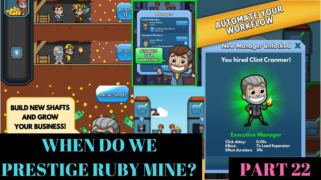 WHEN DO WE PRESTIGE RUBY MINE?|Idle Miner Part 22 - YouTube