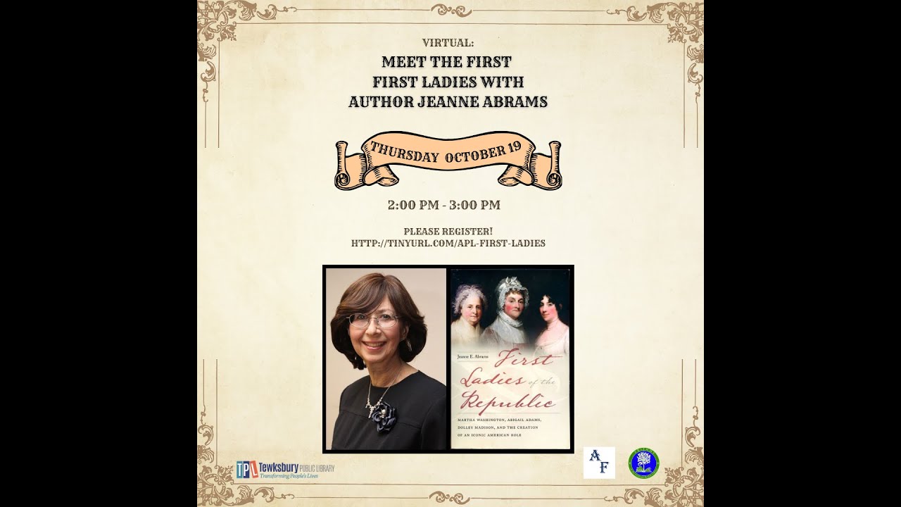 Meet the first First Ladies with Author Jeanne Abrams - YouTube