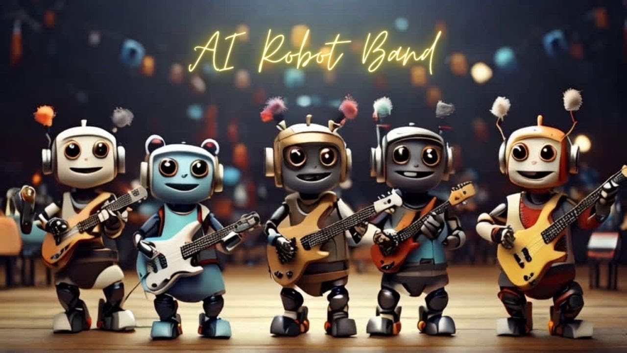 AI robot band shows performance with exciting beat music - YouTube