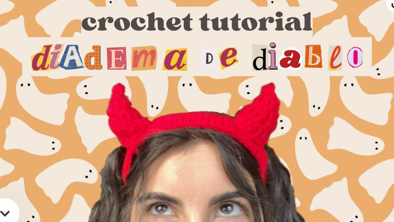 Diadema de diablo (crochet tutorial)😈🕷️🎃 - YouTube