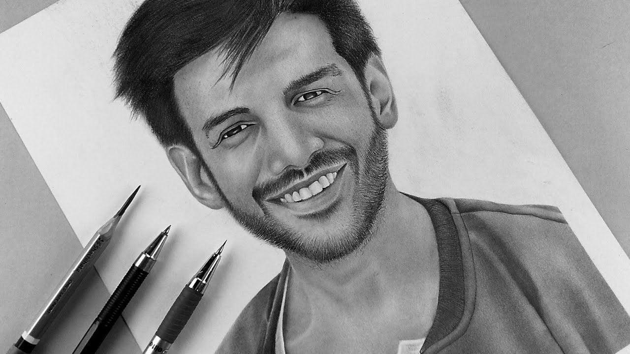 KARTIK ARYAN DRAWING - YouTube