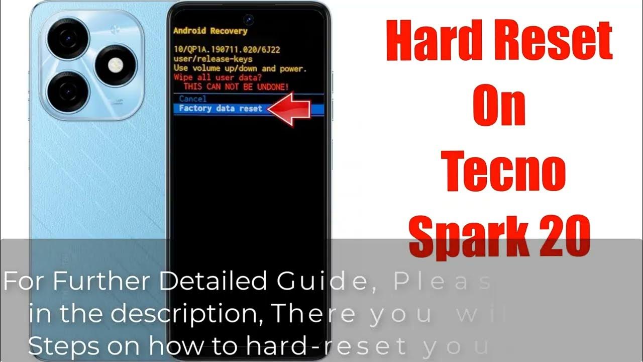 Hard Reset Tecno Spark 20 | Factory Reset Remove Pattern/Lock/Password (How to Guide) - YouTube