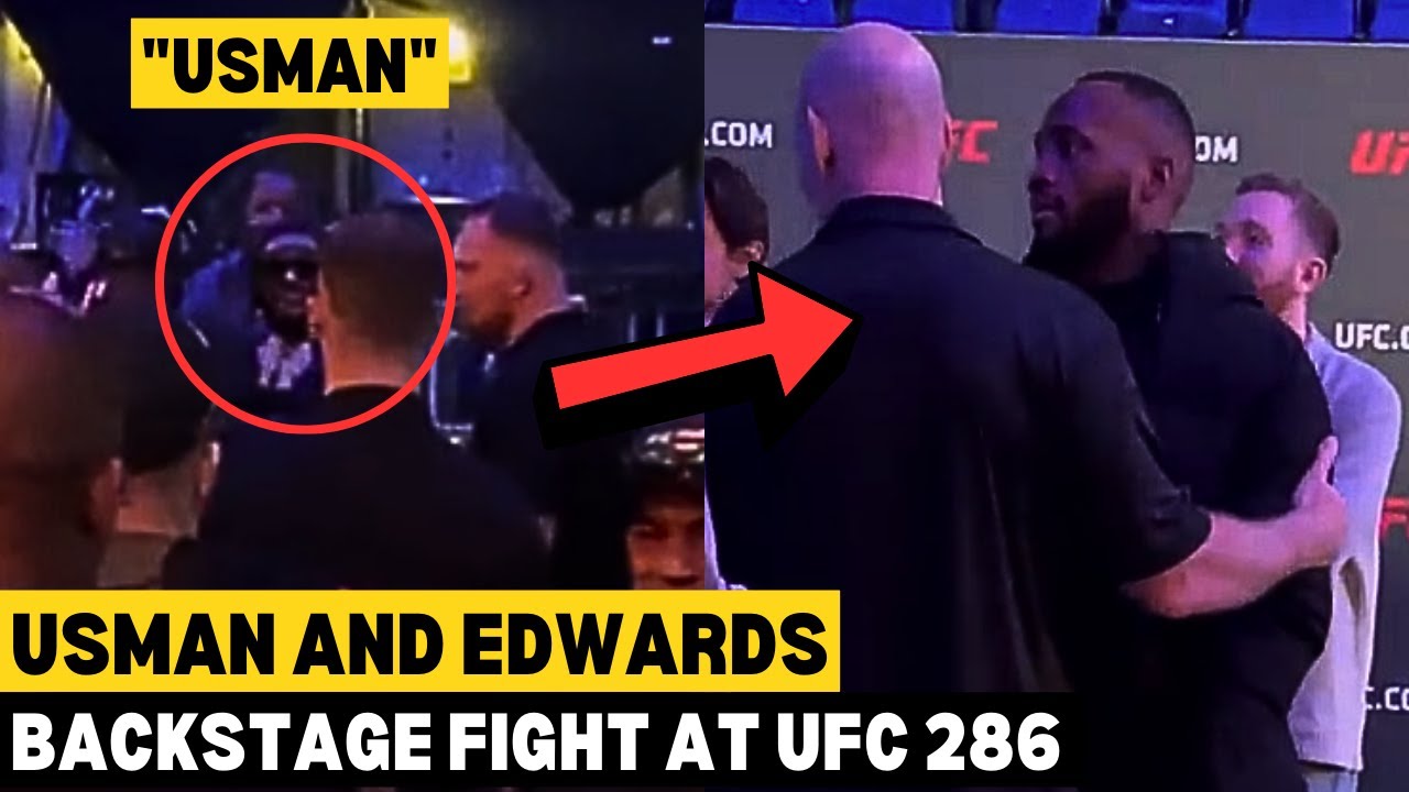 Kamaru Usman And Leon Edwards Gets Into Fight At UFC 286 Backstage ...