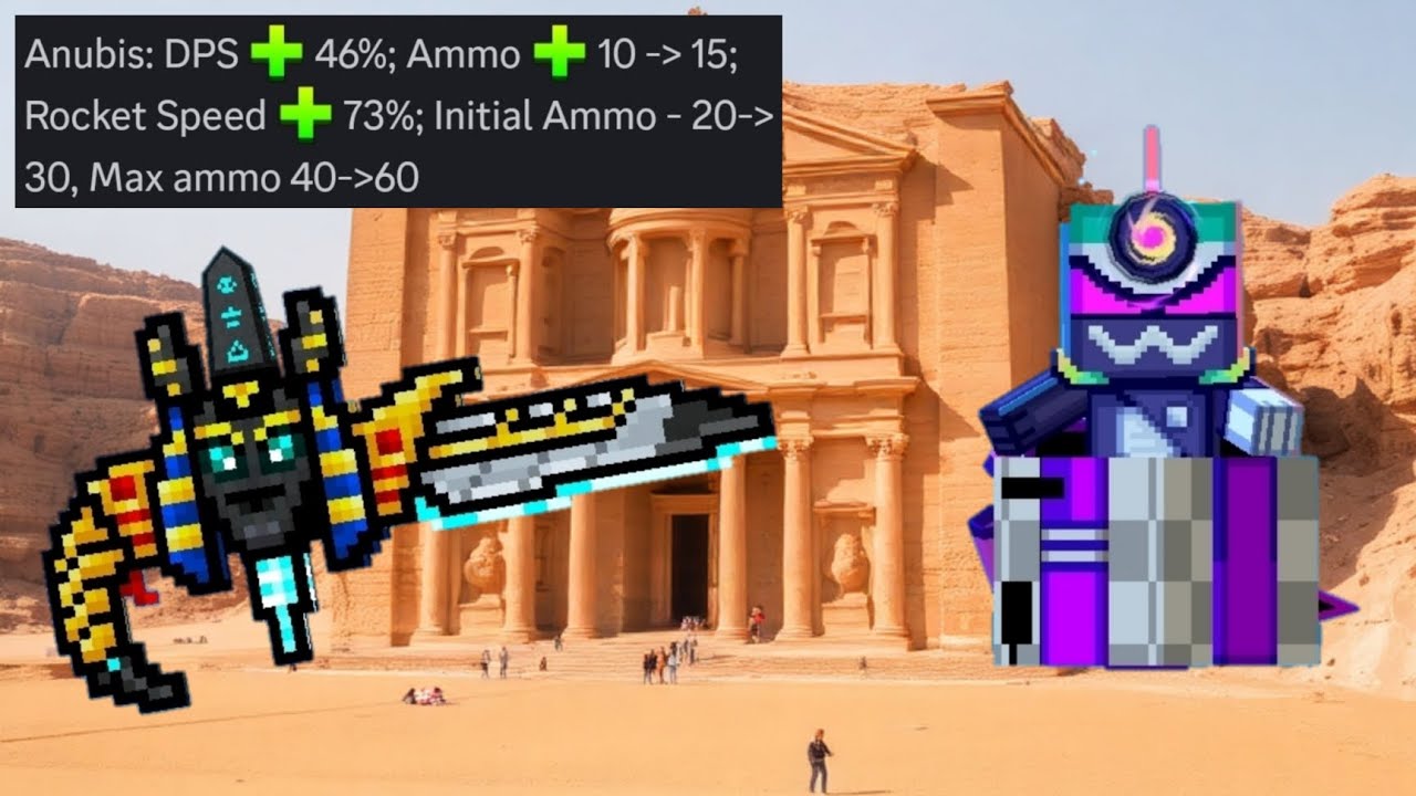 Pixel Gun 3D - Anubis Buff + Glitchy Gift Gameplay - YouTube