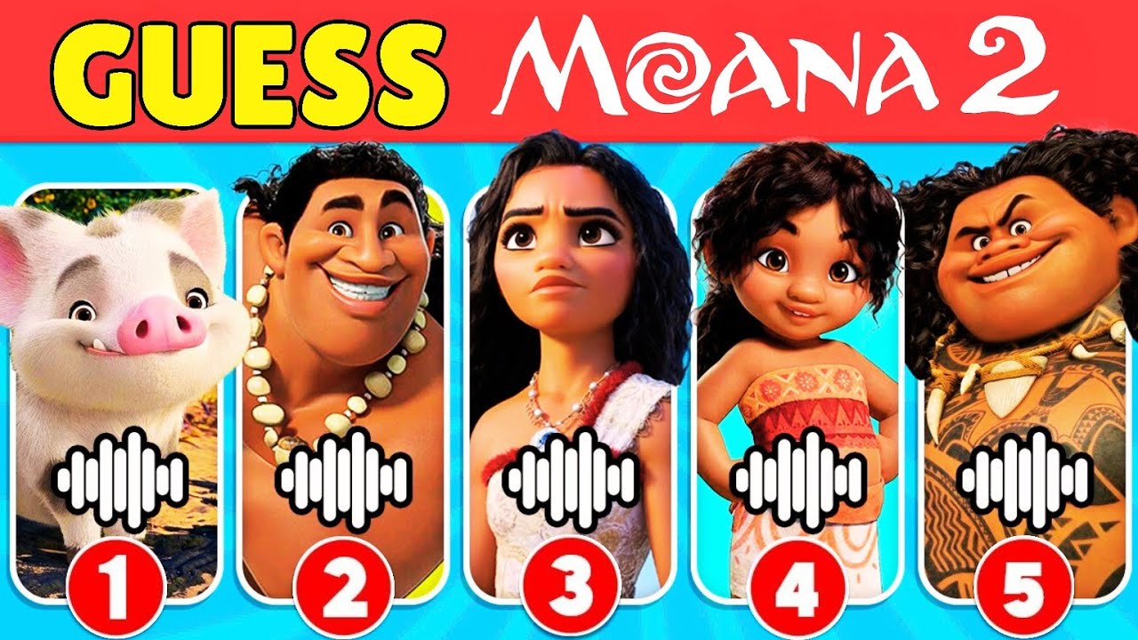 Guess The Moana 2 Movie We're Back Characters by Voice 🏝️| Moana 2 ...